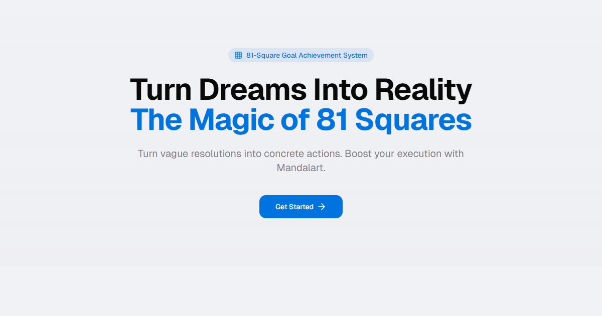 Mandalart - The 81-Square System That Turns Dreams Into Reality